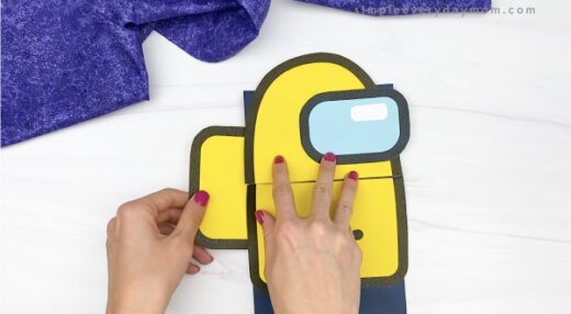 Among Us Paper Bag Puppet Craft [Free Template]