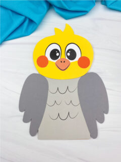 Bird Paper Bag Puppet Craft For Kids [Free Template]