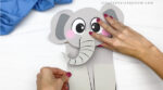 Elephant Paper Bag Puppet Craft [Free Template]