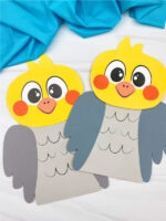 Bird Paper Bag Puppet Craft For Kids [Free Template]