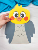 Bird Paper Bag Puppet Craft For Kids [Free Template]