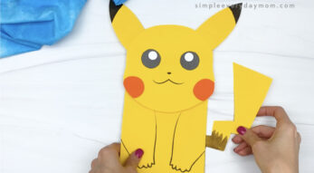 Pikachu Paper Bag Puppet Craft [FREE Template]