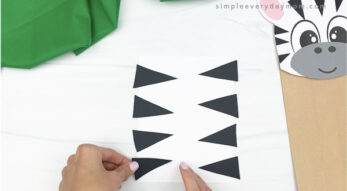 Zebra Paper Bag Puppet Craft For Kids [Free Template]