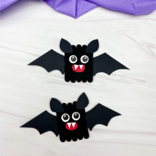 Bat Popsicle Stick Craft For Kids [Free Template]