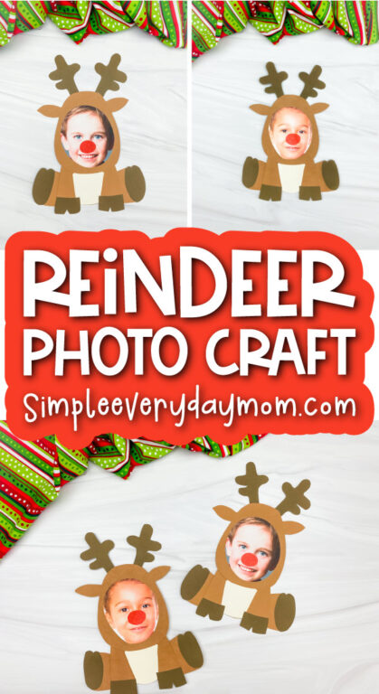 Reindeer Photo Craft For Kids [Free Template]