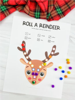 Roll A Reindeer Game For Kids [Free Printable]