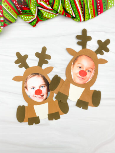 Reindeer Photo Craft For Kids [Free Template]