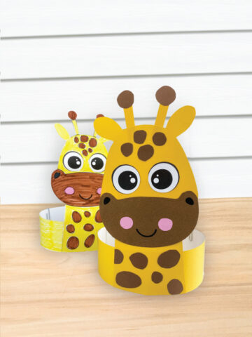 Giraffe Headband Craft For Kids [Free Template]