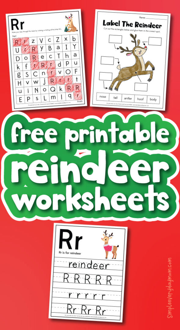 Reindeer Worksheets For Kids Free Printables Reindeer Worksheets For Kids Free Printables