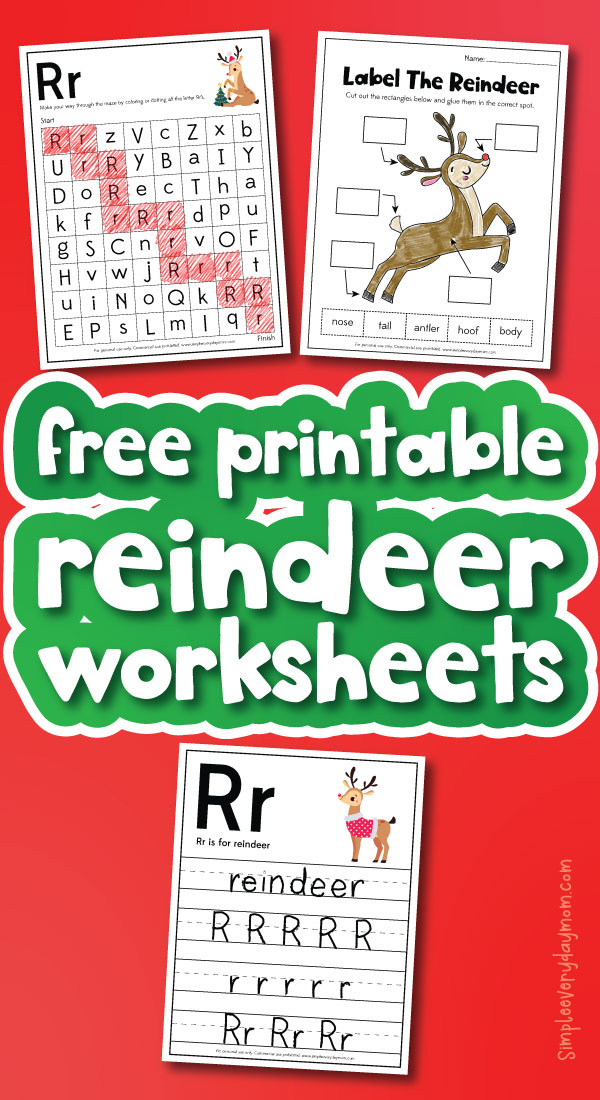 Reindeer Worksheets For Kids [Free Printables]