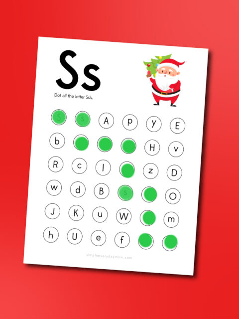 Santa Do A Dot Printables [Freebie]