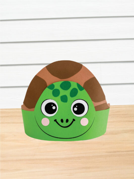 Turtle Headband Craft For Kids [Free Template]
