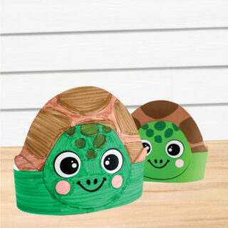 Turtle Headband Craft For Kids [Free Template]
