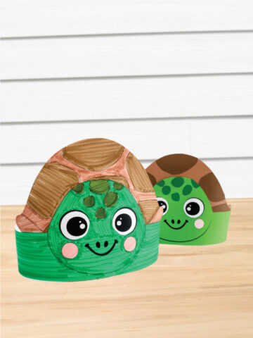Turtle Headband Craft For Kids [Free Template]