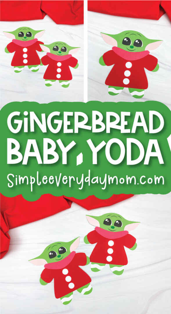 Baby Yoda Gingerbread Man Craft For Kids [Free Template]