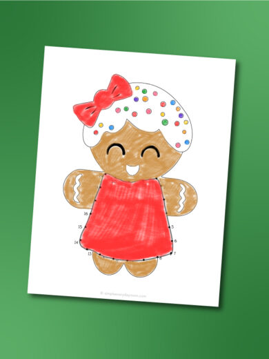 Gingerbread Man Dot To Dot Printables [Freebie]