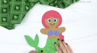 Mermaid Gingerbread Man Craft For Kids [Free Template]