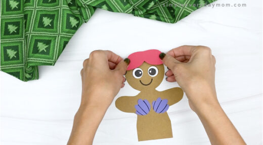 Mermaid Gingerbread Man Craft For Kids [Free Template]