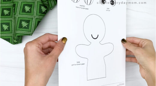Mermaid Gingerbread Man Craft For Kids [Free Template]