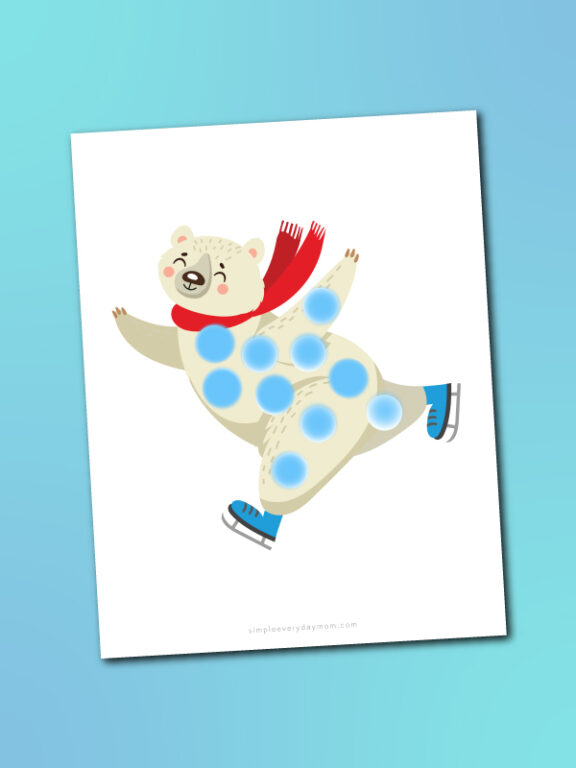 Polar Bear Do A Dot Printables For Kids [Freebie]
