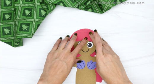 Mermaid Gingerbread Man Craft For Kids [Free Template]