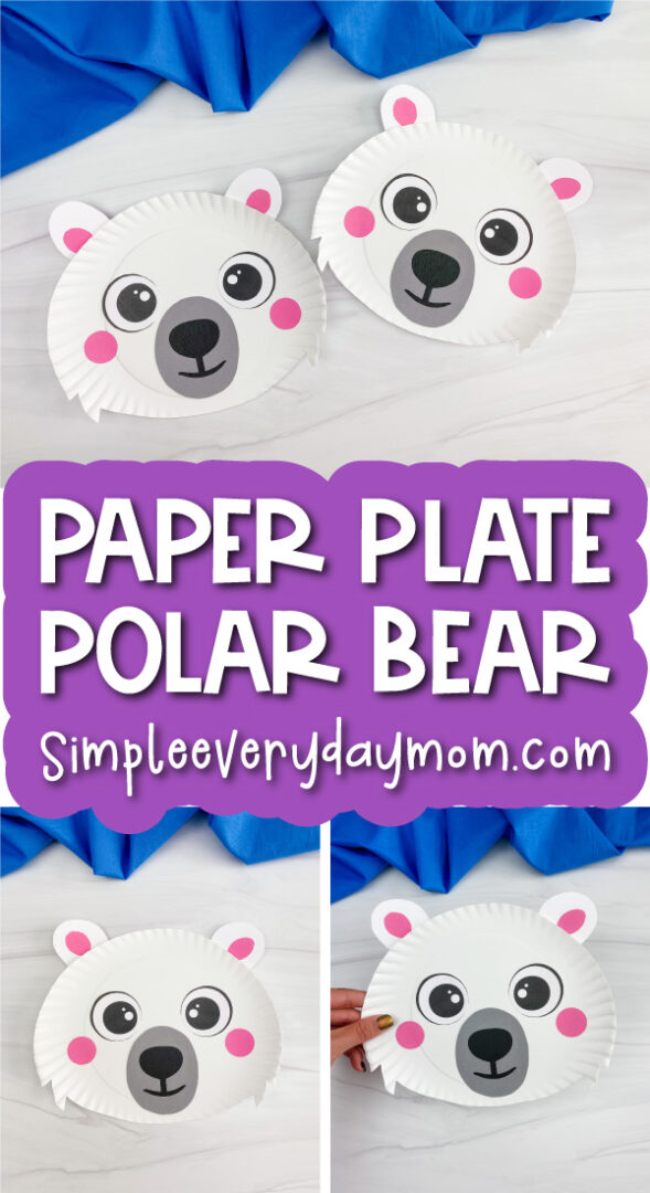 Paper Plate Polar Bear Craft For Kids [Free Template]