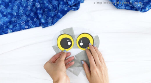 Snowy Owl Contact Paper Craft For Kids [Free Template]