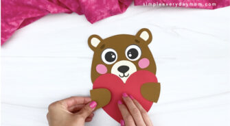 Bear Valentine Craft For Kids [Free Template]