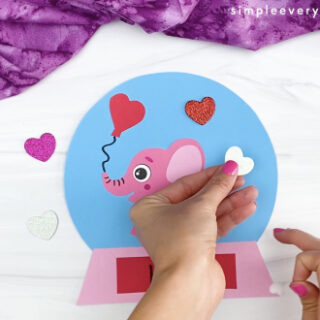 Valentines Day Snow Globe Craft For Kids [Free Template]