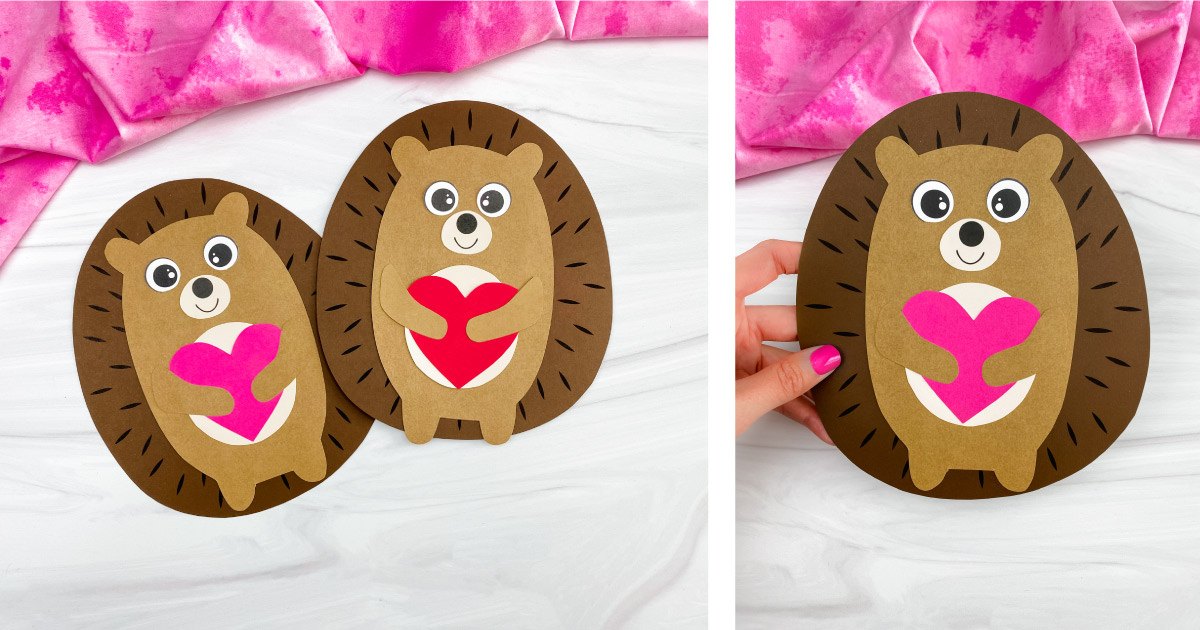 Hedgehog Valentine Craft For Kids [Free Template]