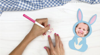 Easter Bunny Photo Craft For Kids [Free Template]