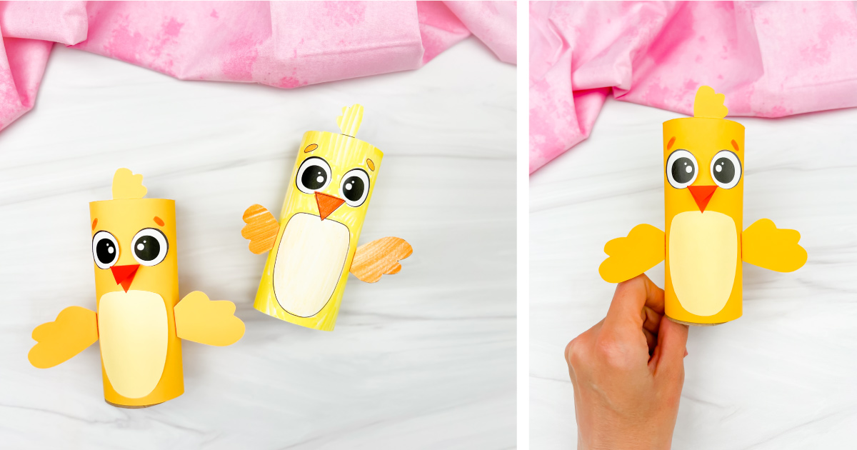 Toilet Paper Roll Chick Craft [Free Template]