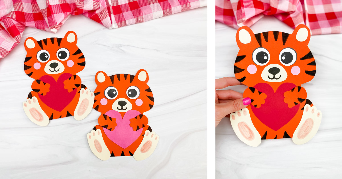 Tiger Valentine Craft For Kids [Free Template]