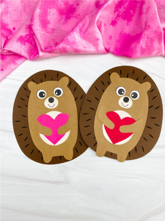 Hedgehog Valentine Craft For Kids [Free Template]