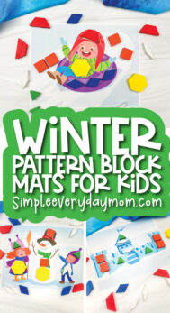 7 Fun Winter Pattern Block Mats For Kids