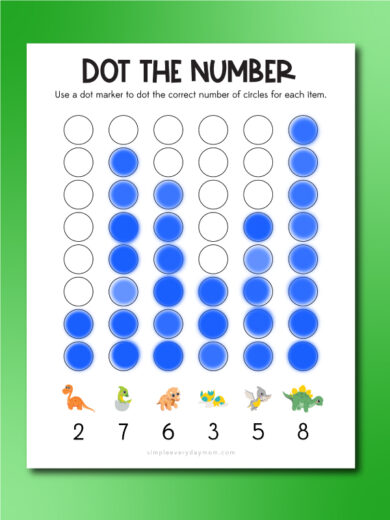 Dinosaur Do A Dot Printables [Freebie]