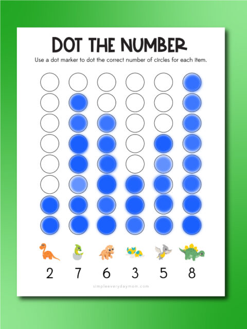Dinosaur Do A Dot Printables [Freebie]