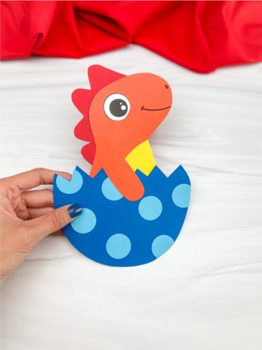 Dinosaur Egg Craft For Kids [Free Template]