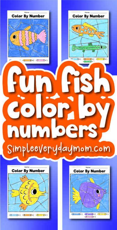 Color By Number Fish Printables For Kids