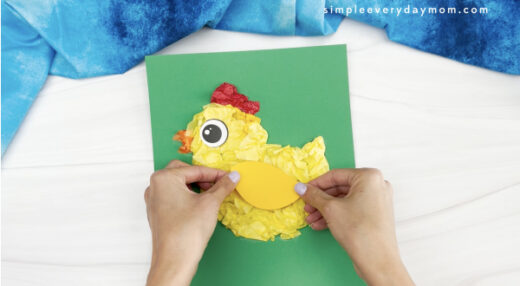 Chick Tissue Paper Craft For Kids [Free Template]