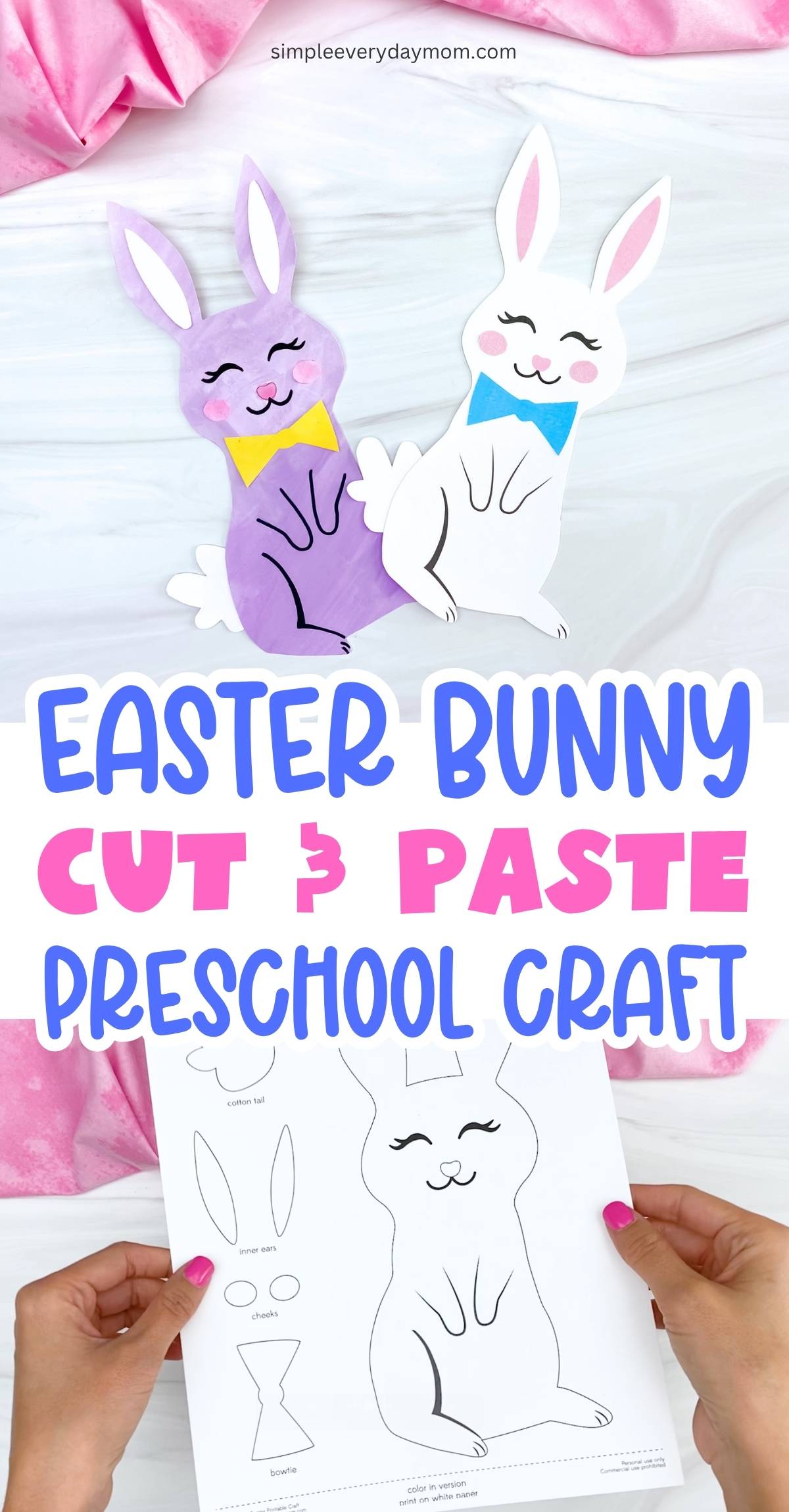 Printable Easter Bunny Craft For Kids [Free Template]