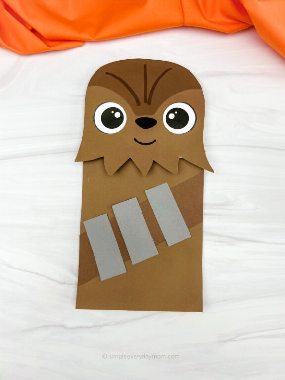Chewbacca Paper Bag Puppet Craft [Free Template]