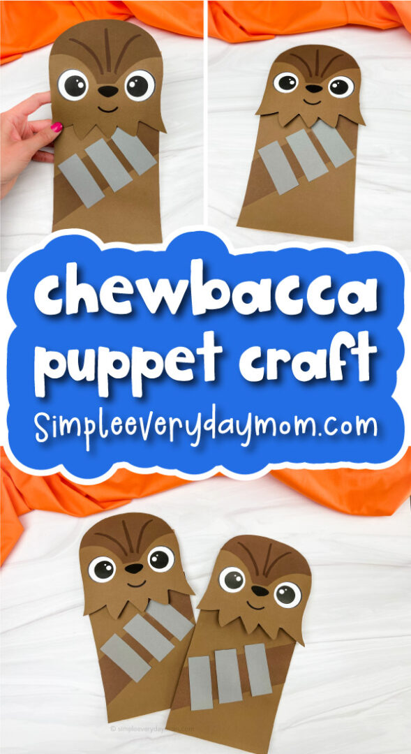 Chewbacca Paper Bag Puppet Craft [Free Template]