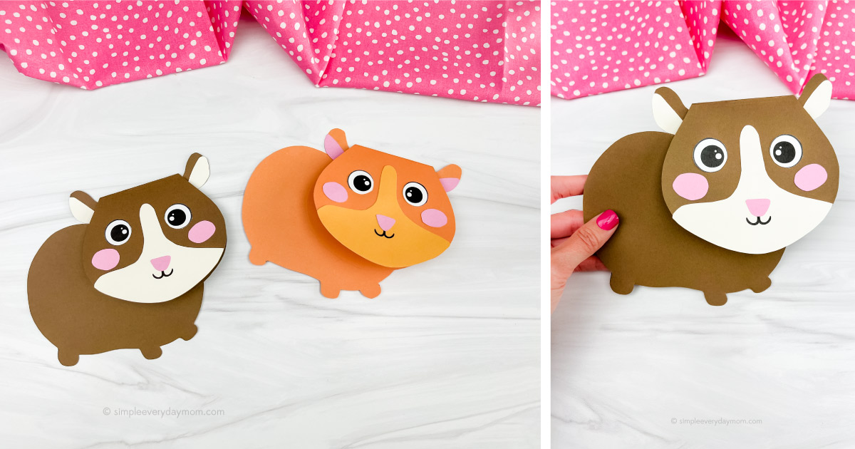 Guinea Pig Mothers Day Card Craft [Free Template]