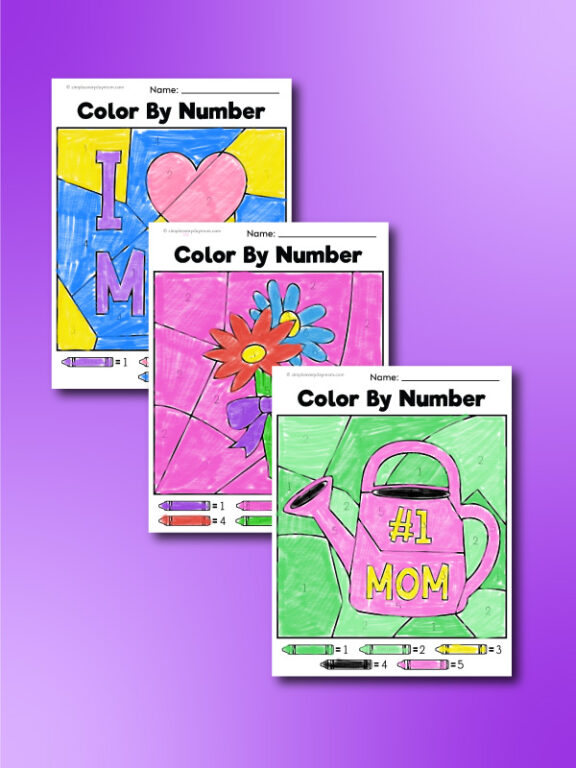 Mother's Day Color By Numbers [Free Printable]