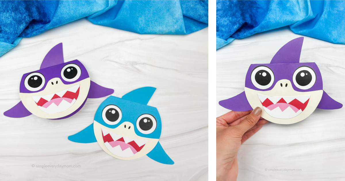 Shark Mother's Day Card Craft For Kids [Free Template]