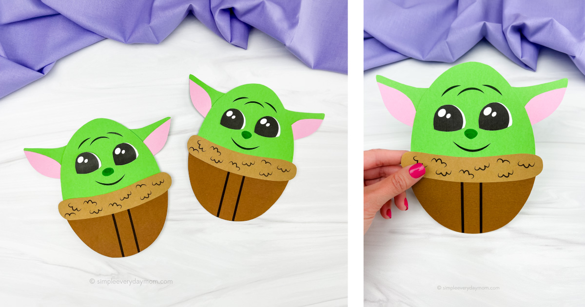 Baby Yoda Easter Egg Craft For Kids [Free Template]