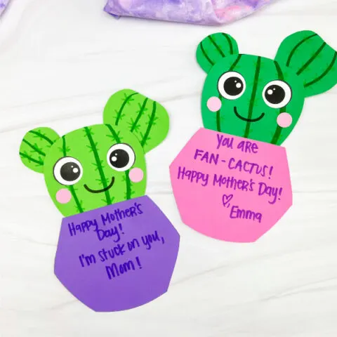 Mother's Day Cactus Craft [Free Template]