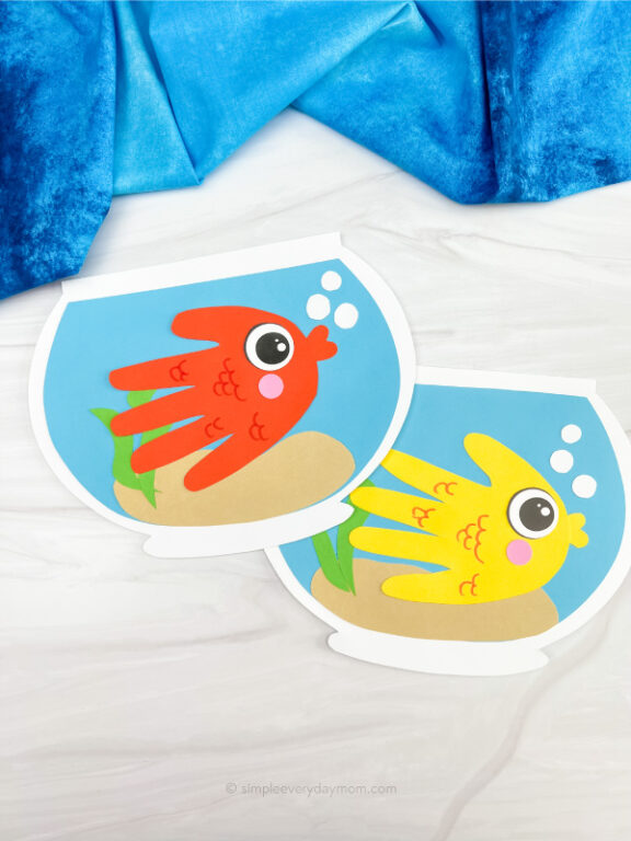Fish Handprint Craft For Kids [Free Template]