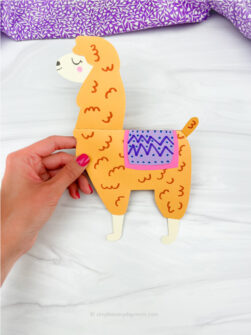 Llama Mothers Day Card Craft For Kids [Free Template]